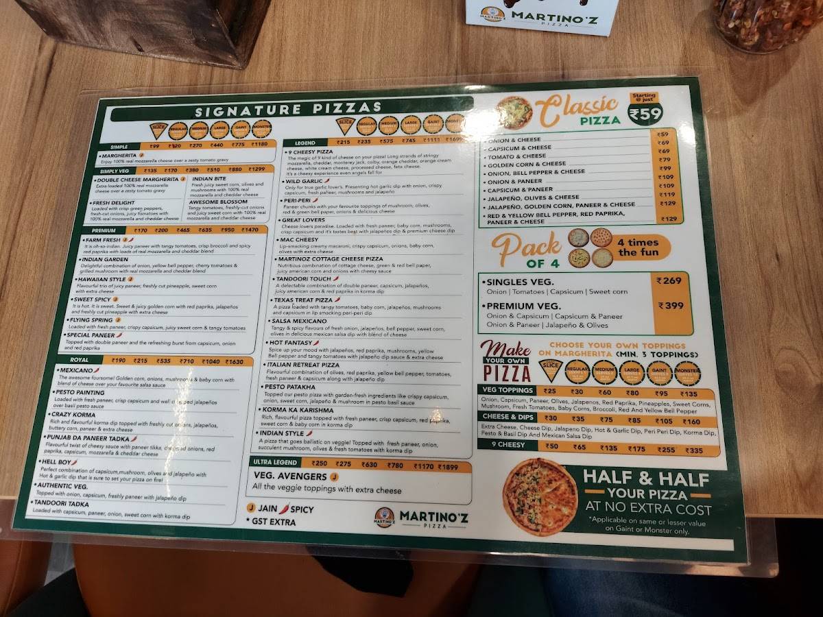 Menu at Martino'z Pizza, Ahmedabad, 4 & 5