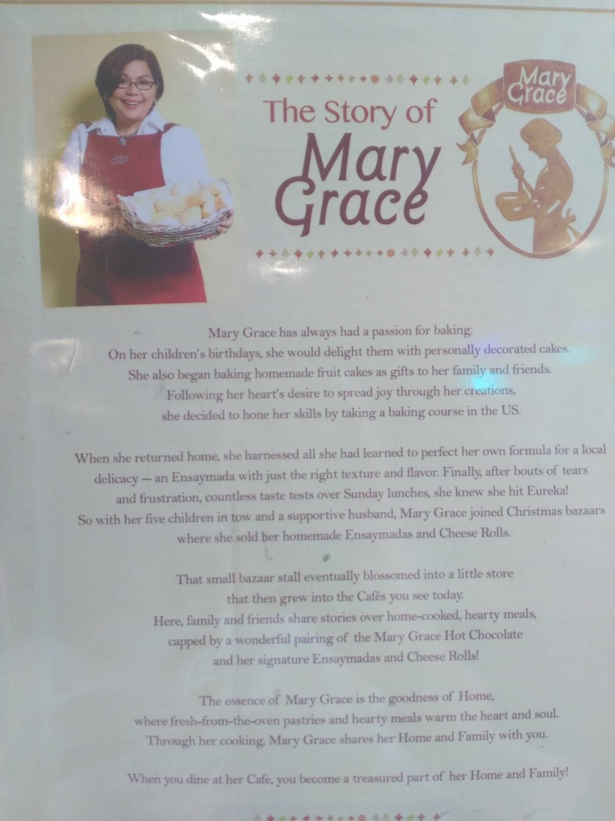 Menu at Mary Grace Cafe - SM City San Lazaro, Manila