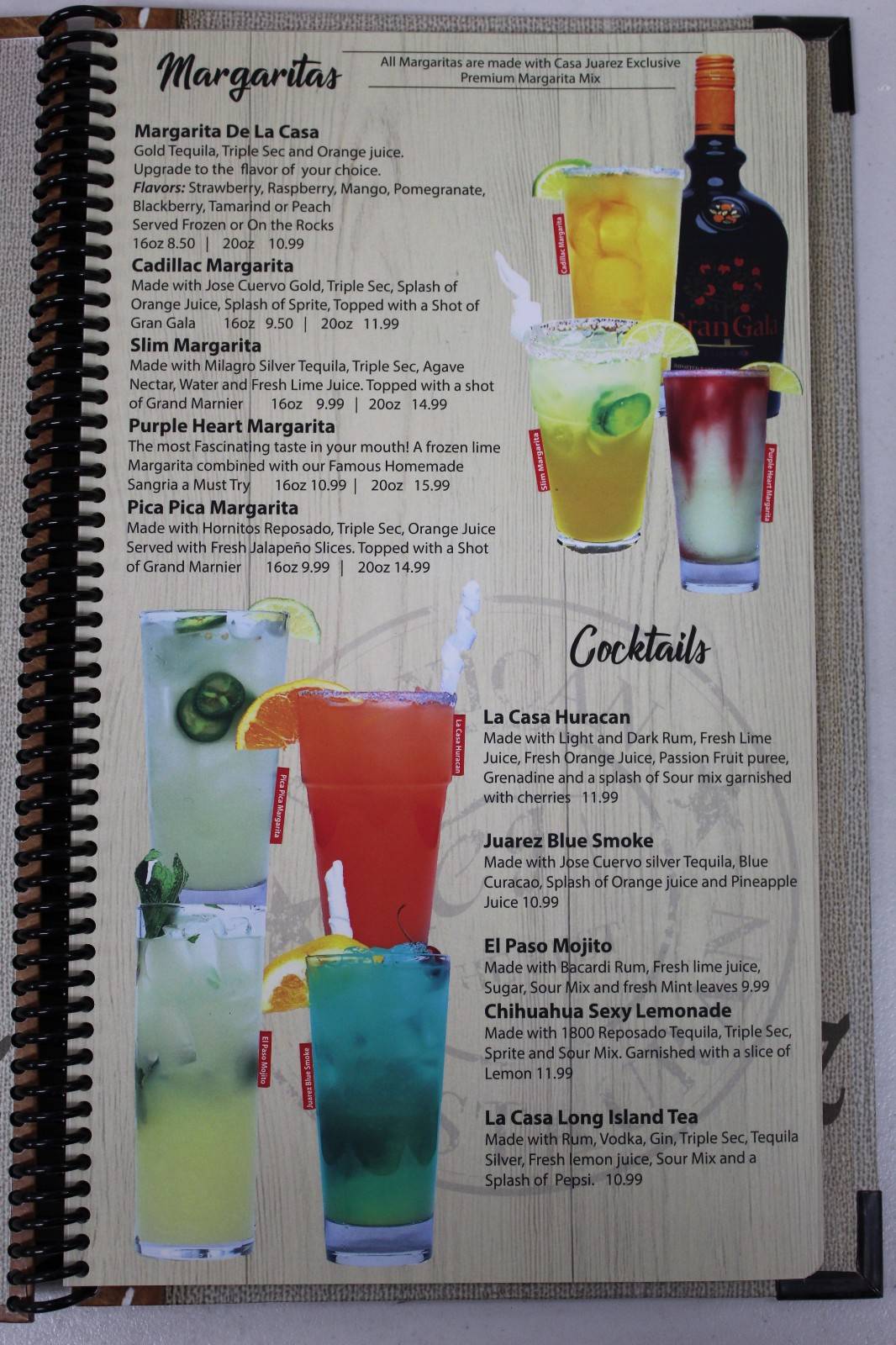 Menu at Casa Juarez Mexican Town pub & bar, Maryland Heights, Dorsett Rd