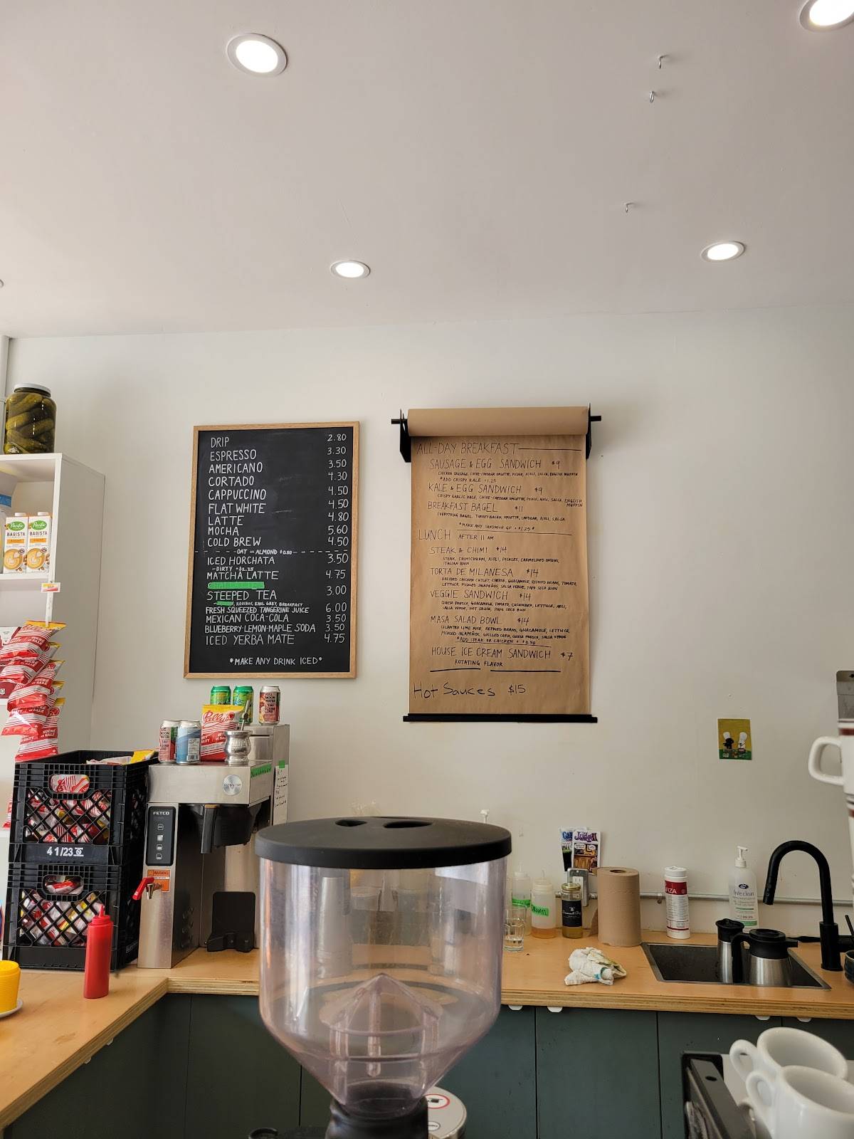 Menu at Masa Deli & Cafe, Toronto