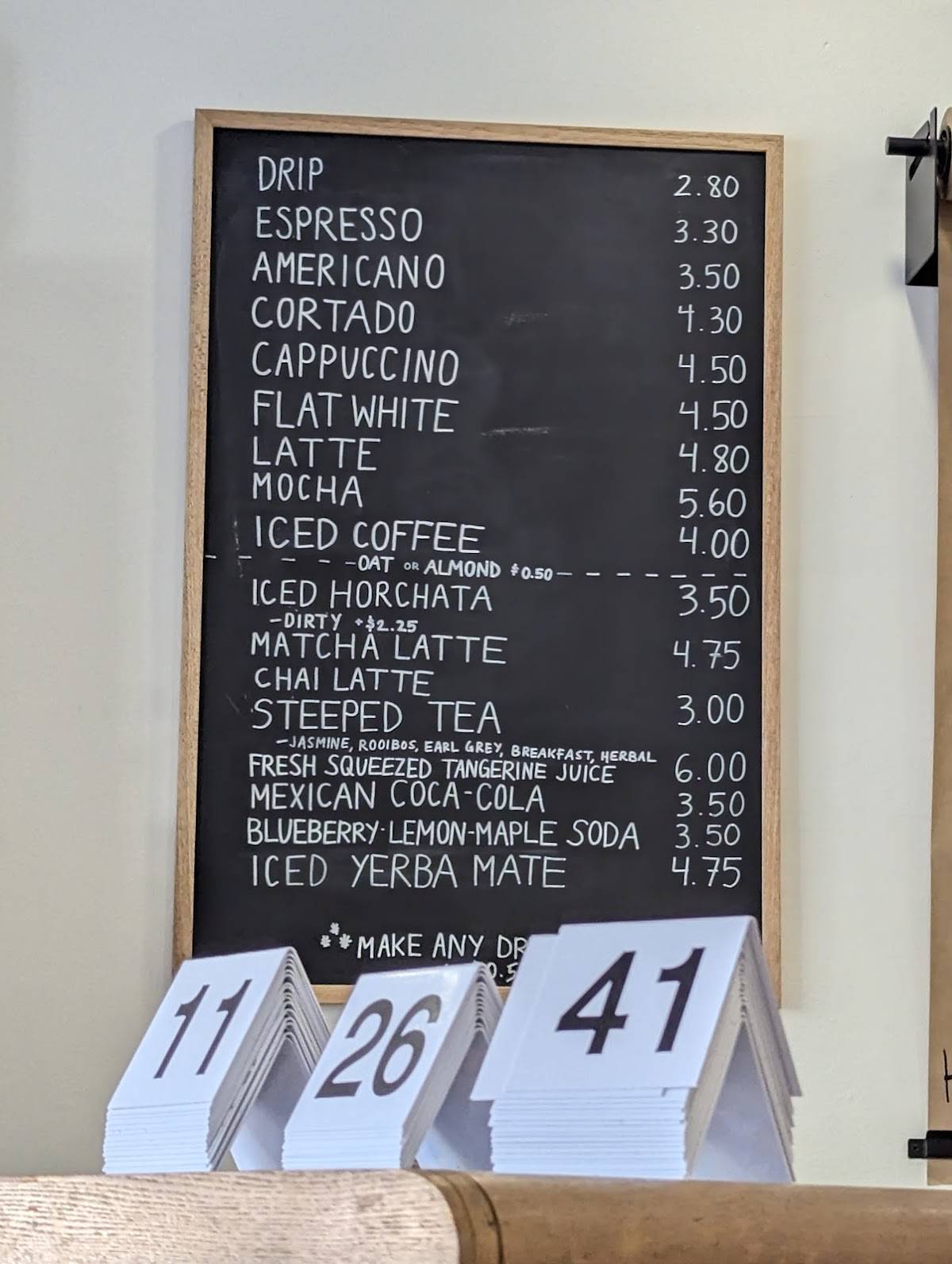 Menu at Masa Deli & Cafe, Toronto