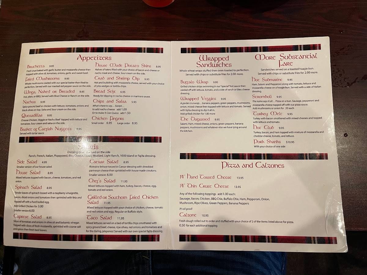 Menu at Mason Inn pub & bar, Pittsboro