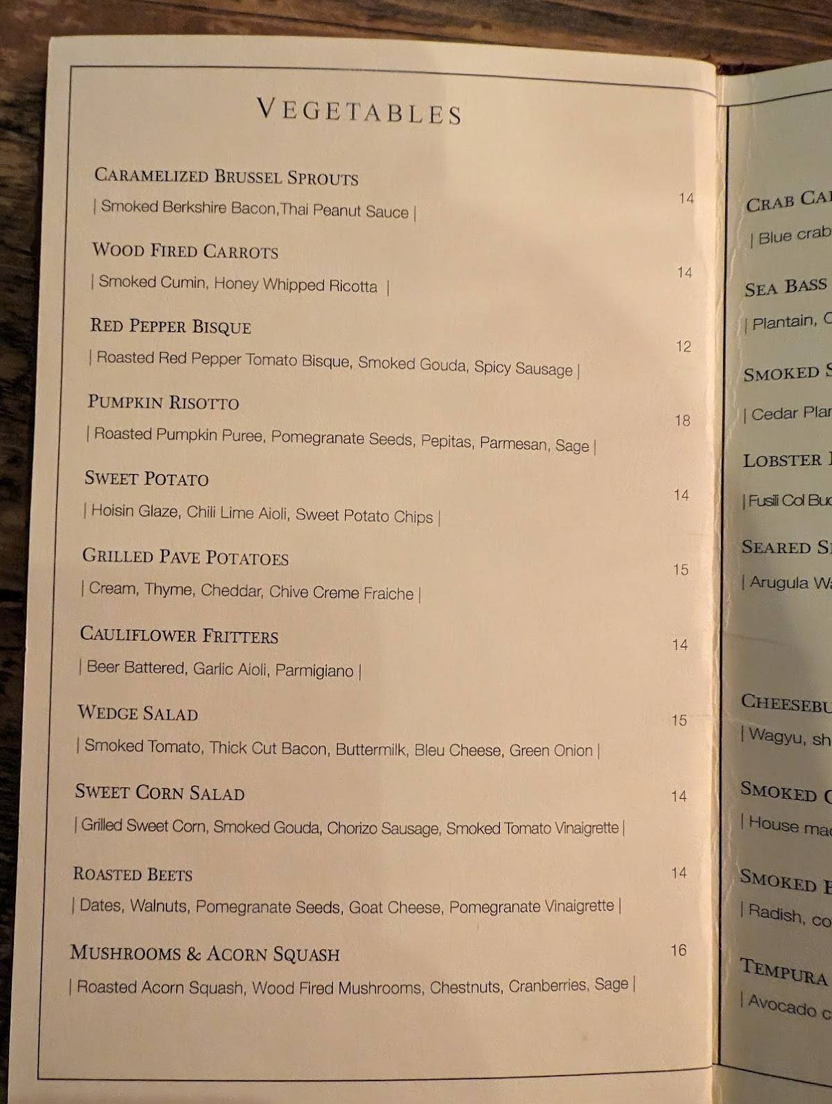 Menu at Matchstick Restaurant & Spirits, Stillwater