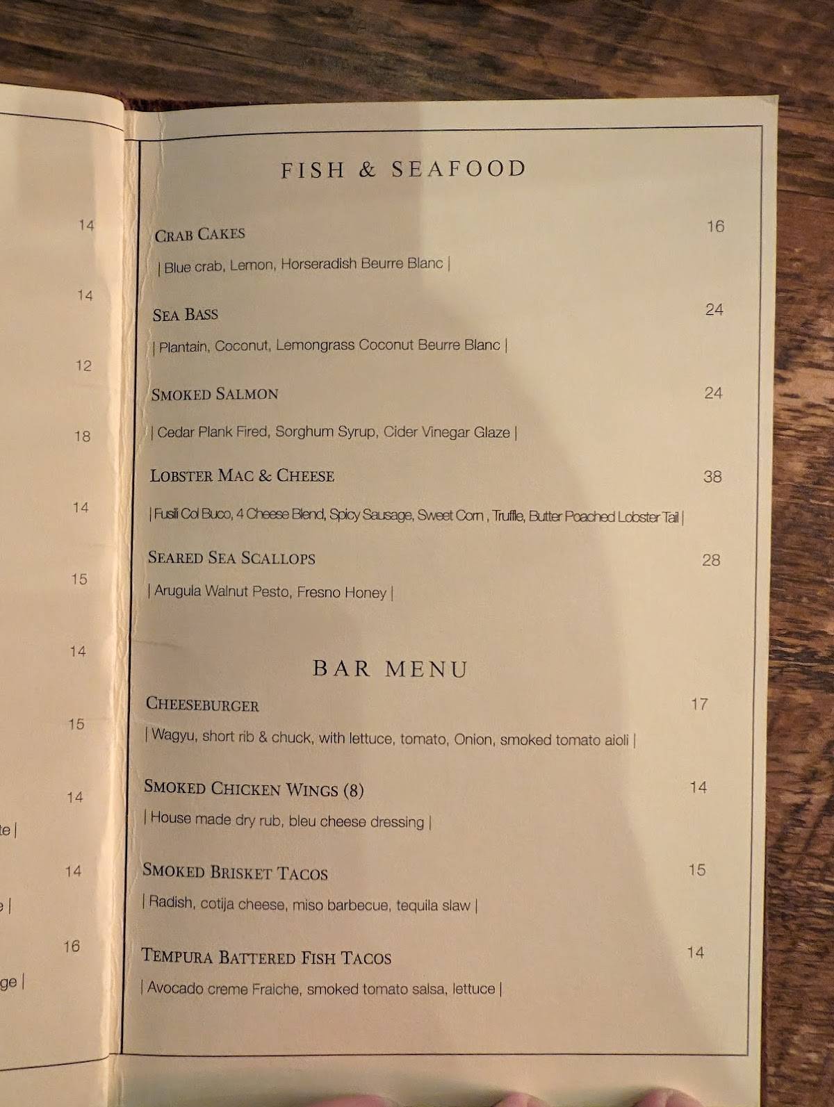 Menu at Matchstick Restaurant & Spirits, Stillwater