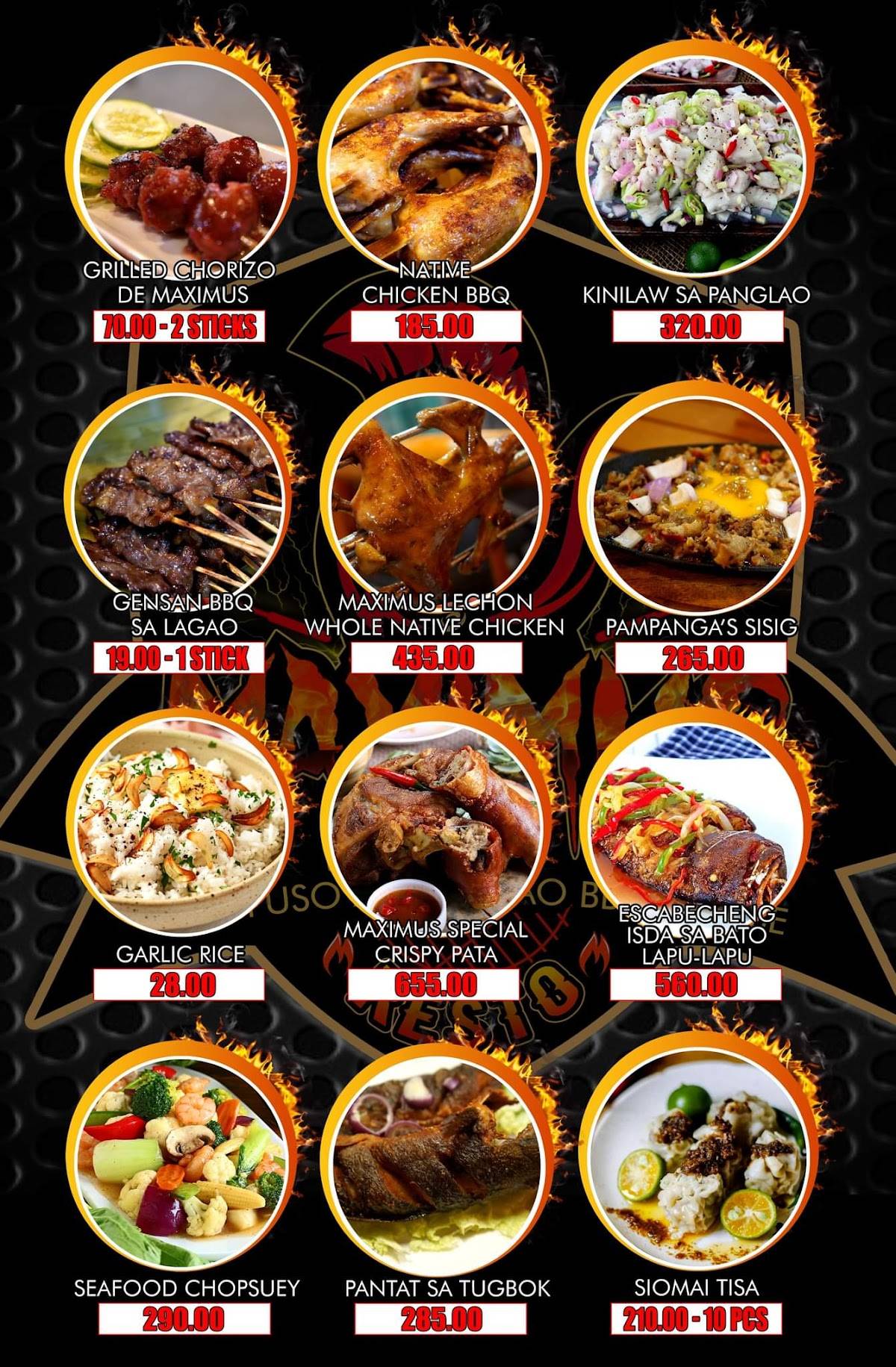 Menu at Maximus Grill and Resto pub & bar, Davao City