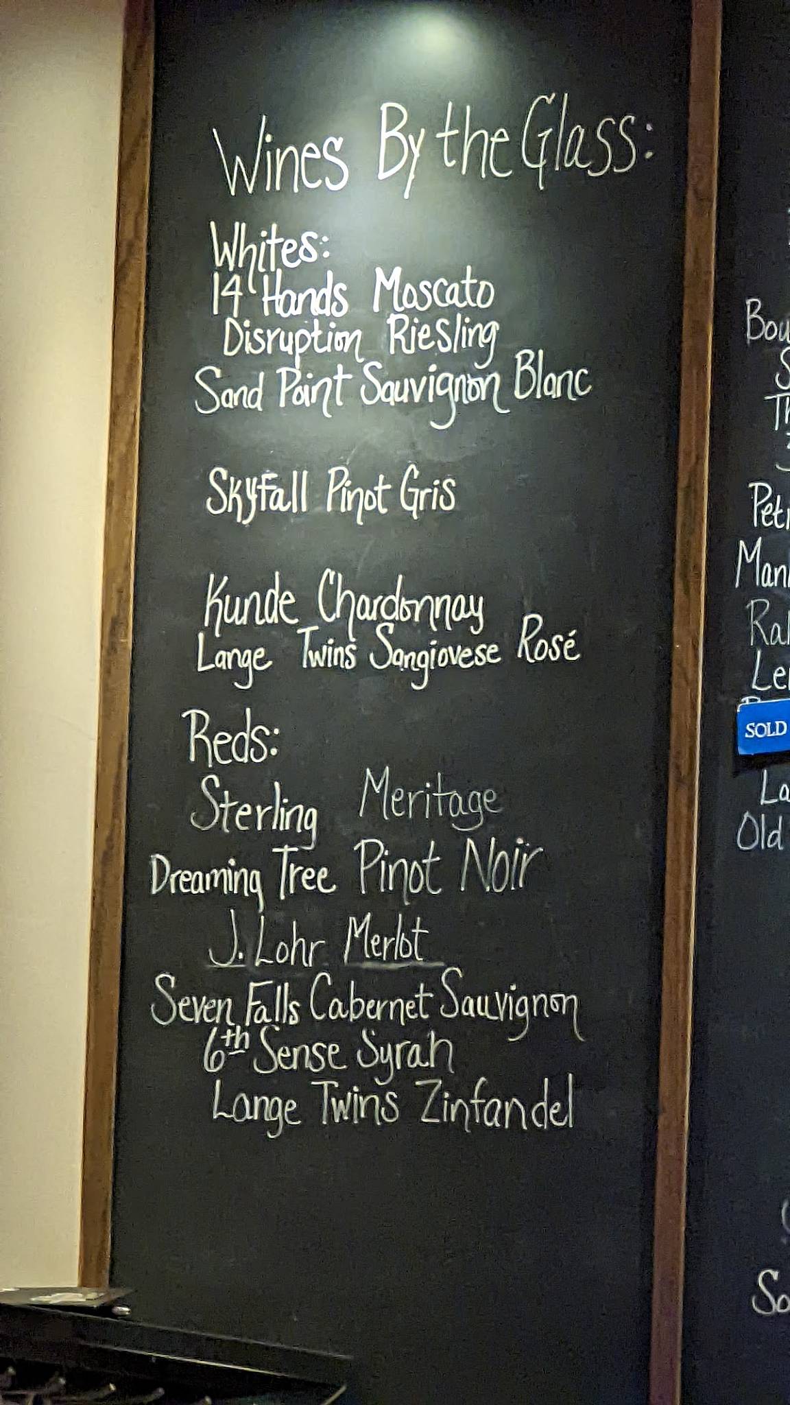 Menu at Square Burger restaurant, McKinney