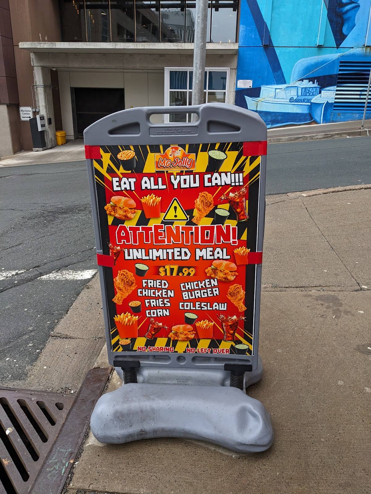 Carta de Mcjolly Filipino Fast Food Chain, Halifax