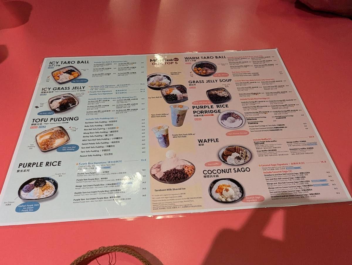 Menu at Meet Fresh Eastwood restaurant, Eastwood