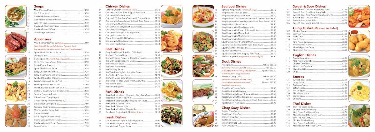 Menu at Mei House fast food, Epsom