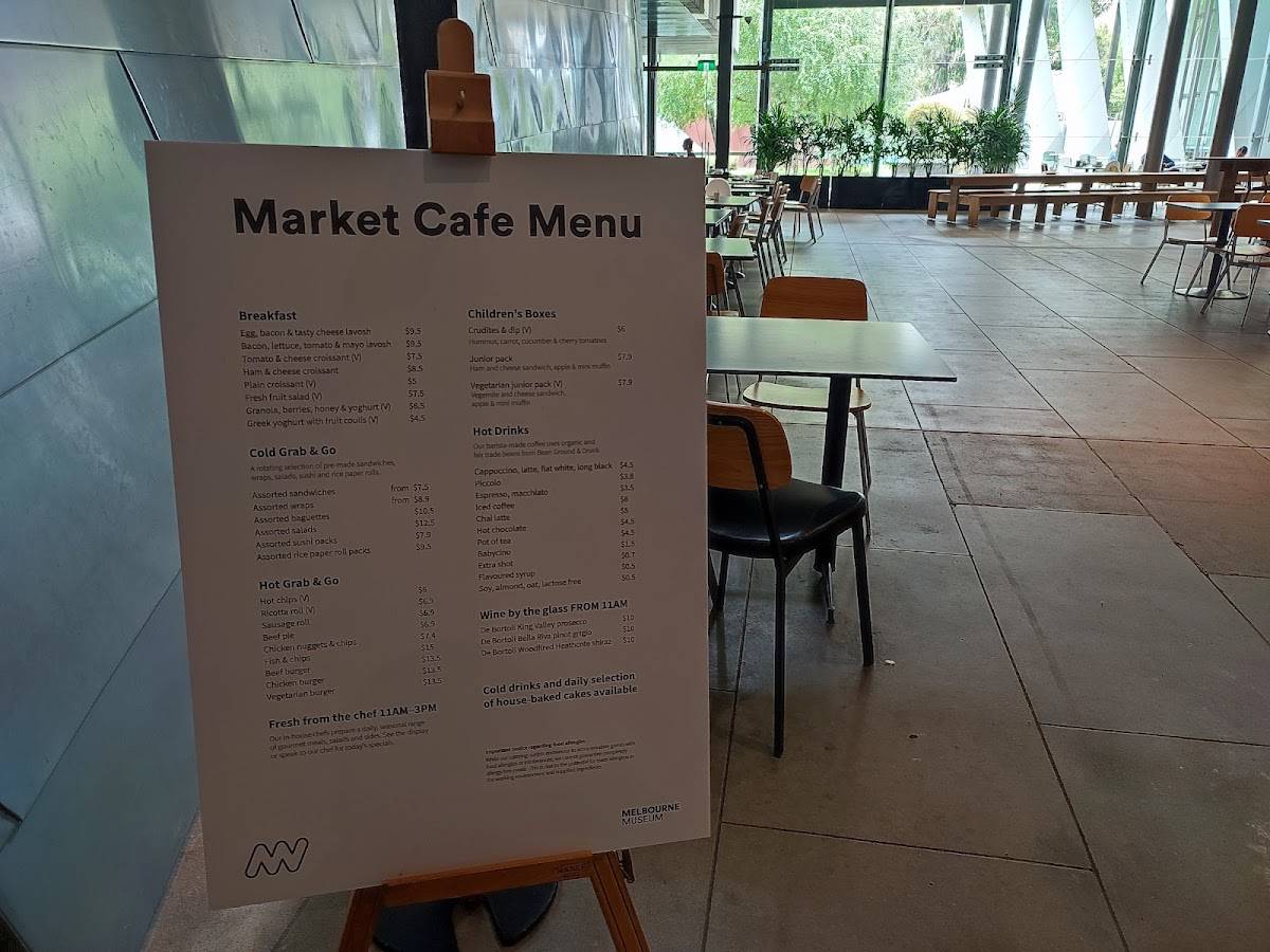 Menu at Melbourne Museum - Museum Market Cafe, Carlton