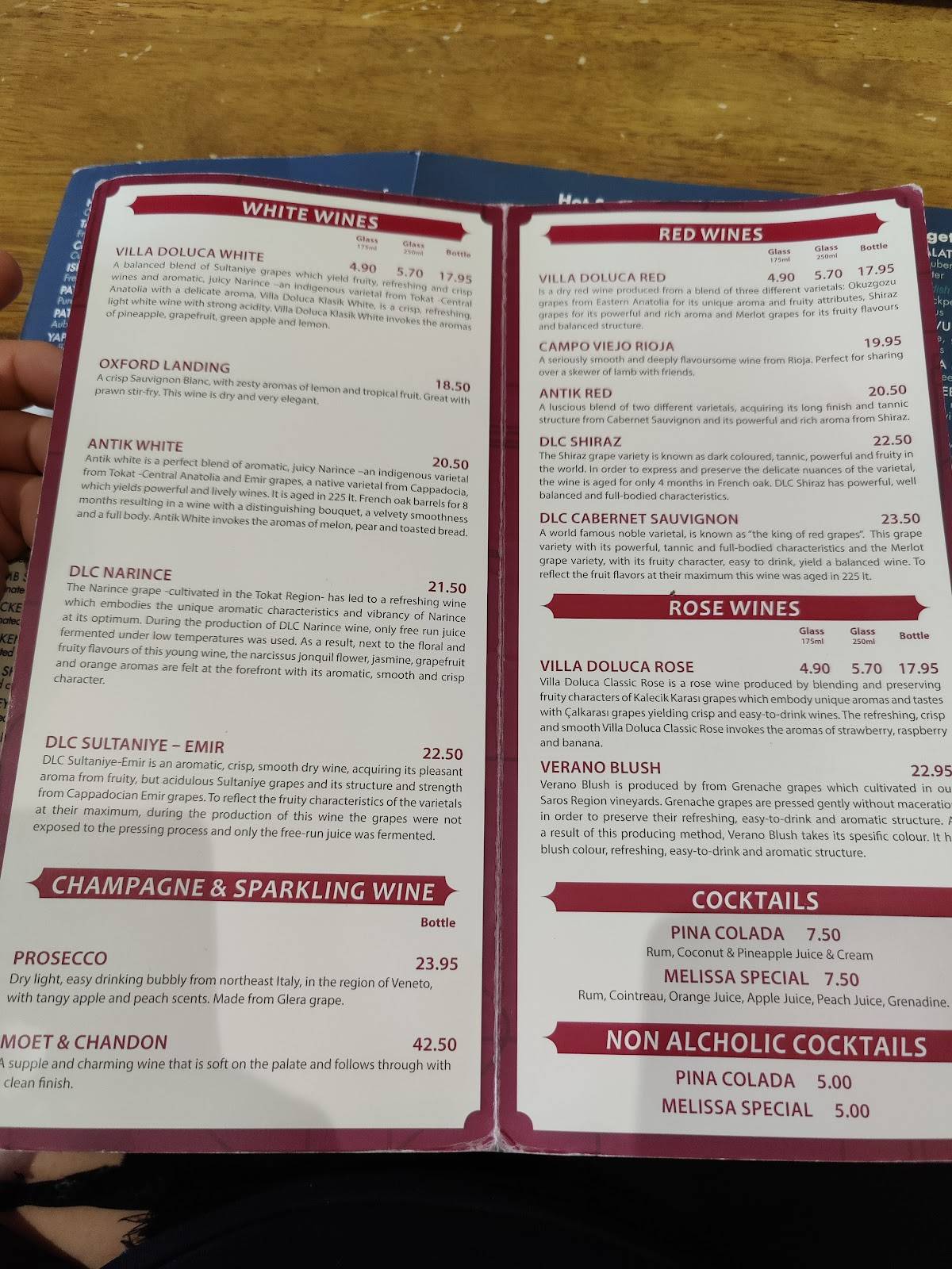 Menu at Melissa Restaurant(Edgware), Edgware