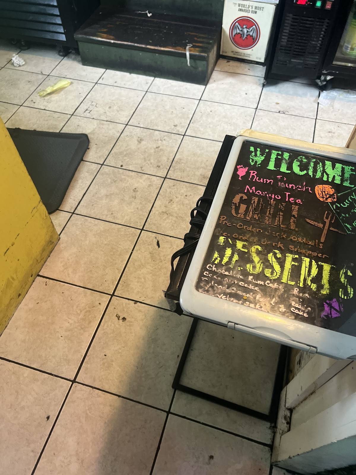 Menu at Jamaican Jerk House restaurant, New Orleans
