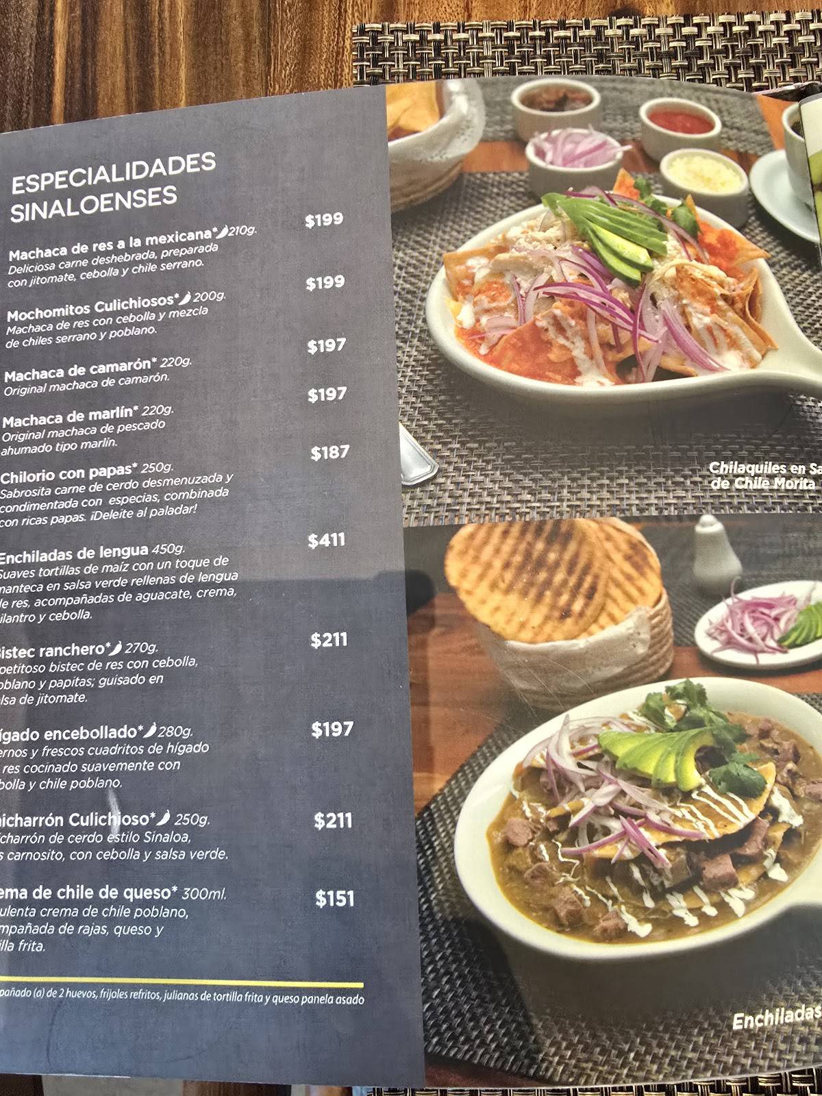 Carta del restaurante Culichioso Toluca, Metepec, Av. Paseo Tollocan 110