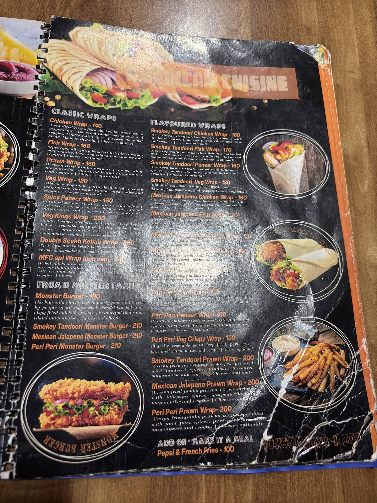 Menu at Mexican Fried Chicken (MFC), Moranhat Town