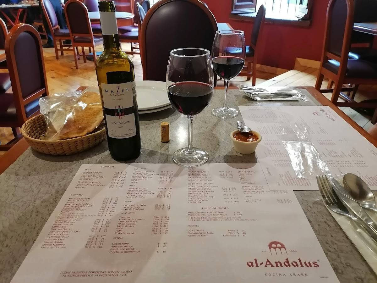 Carta del restaurante Al Andalus, Ciudad del México, Mesones 171 Nueva ...