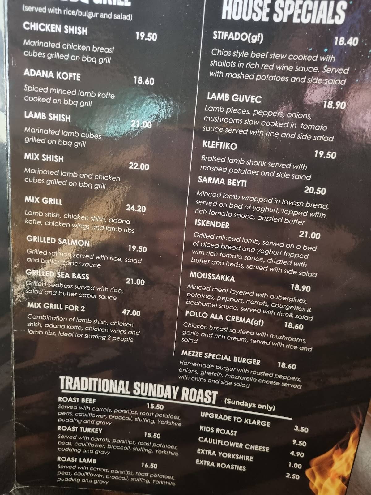 Menu at Mezze @ The Farmers Arms restaurant, Saint Brides Major, Wick Rd