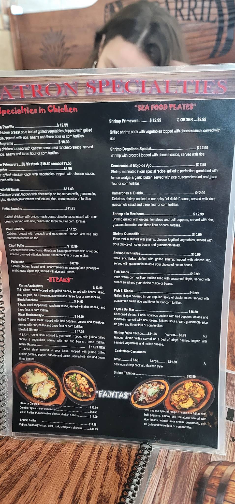 Menu at Mi Barril Mexican grill, Huntsville