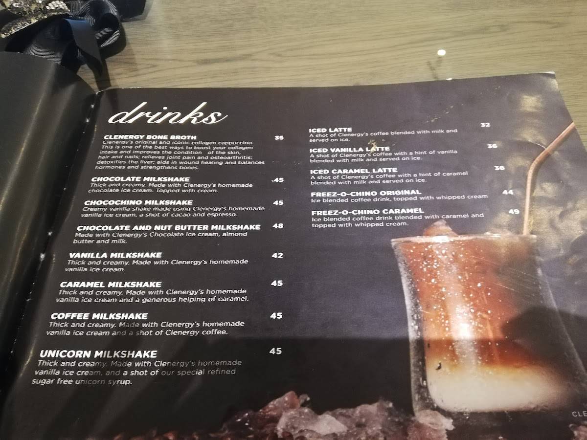 Menu at MiHa Melrose Arch restaurant, Johannesburg