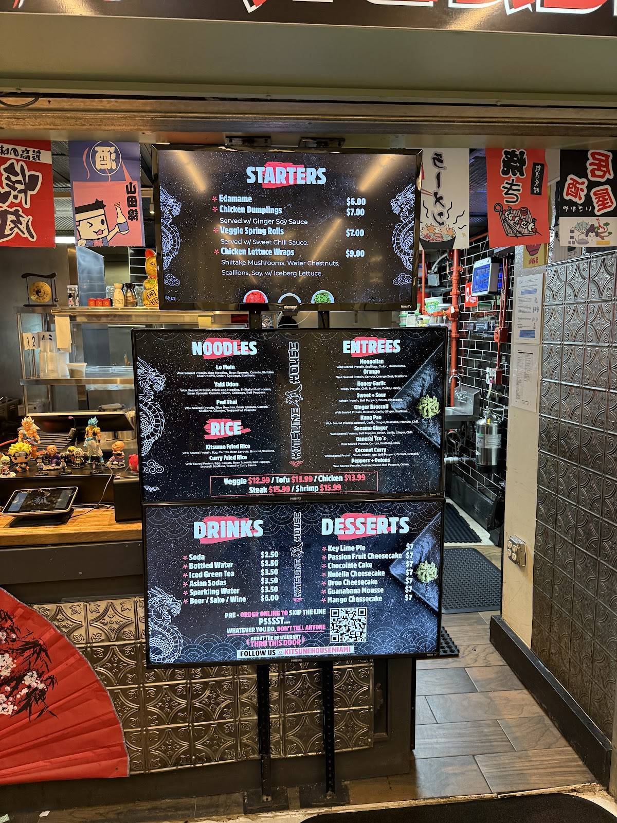 Menu at KITSUNE HOUSE restaurant, Miami