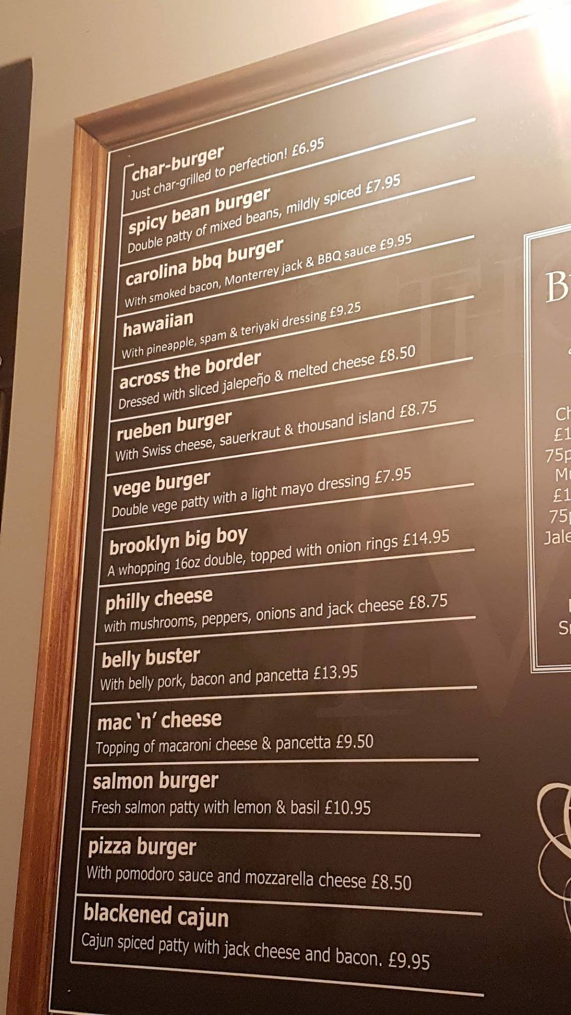 Menu at Midge Hall pub & bar, Leyland