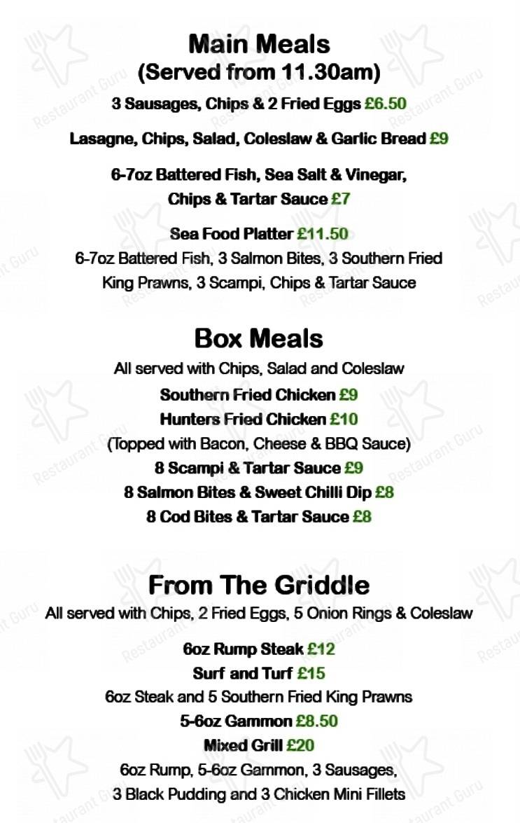 Menu at Mill St Kitchen cafe, Leek