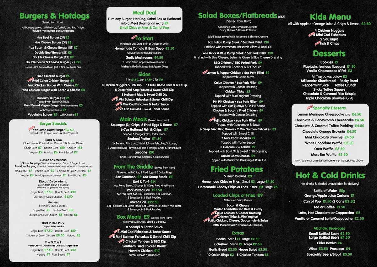 Menu at Mill St Kitchen cafe, Leek