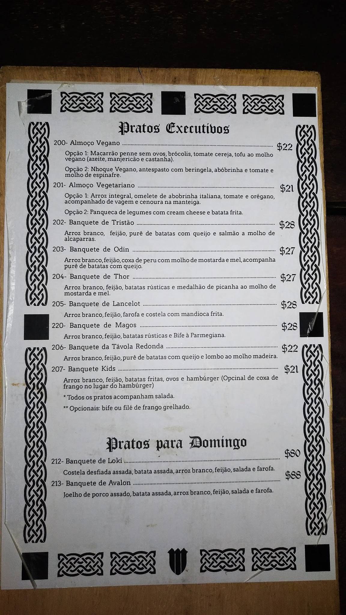 Menu em Milord Taverna restaurante, Campinas