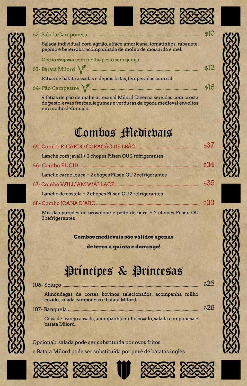 Menu em Milord Taverna restaurante, Campinas