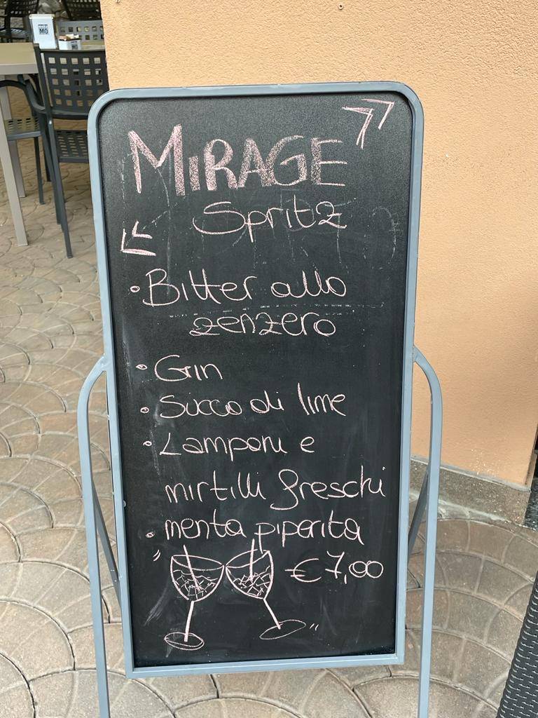 Menu da Mirage Bar, Italia