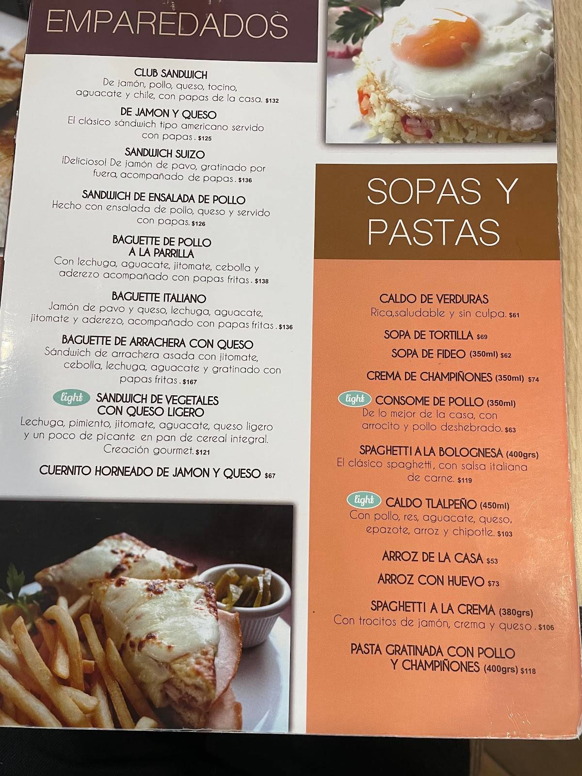 Carta del restaurante Mirage (Suc. Perisur), Pachuca del Soto, Plaza ...