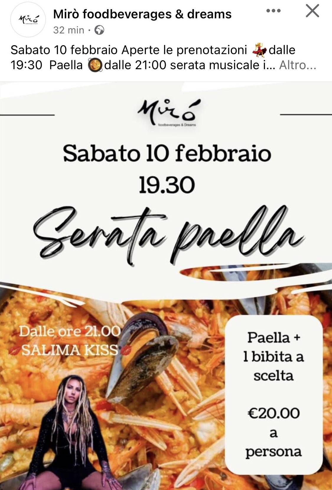 Menu at Miró foodbeverages & dreams pub & bar, Alzate Brianza