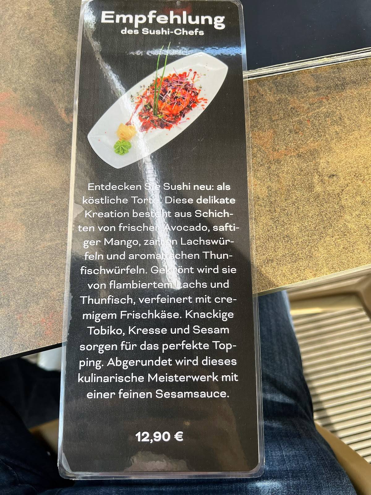 Speisekarte von Misako restaurant, Bamberg