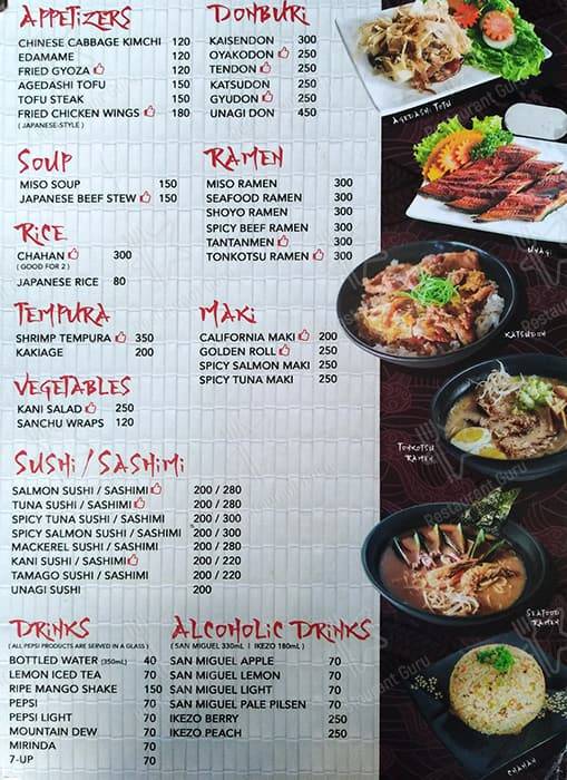 Menu at Mitasu Yakiniku - Banawe restaurant, Quezon City, 780 Banawe St