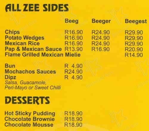 Menu at Mochachos Gateway Shopping Centre (Theatre of shopping ...