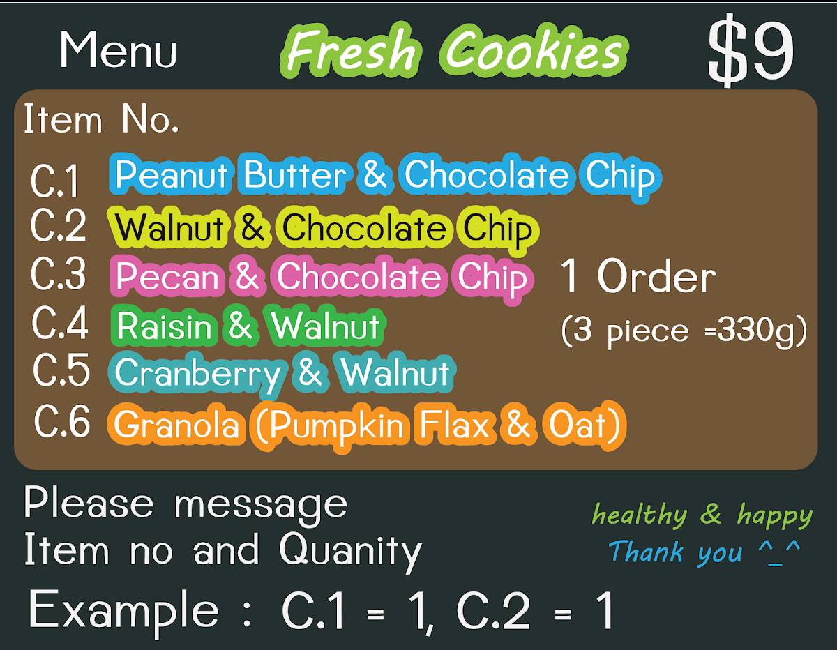 Menu at Monkey Spice, Joshua