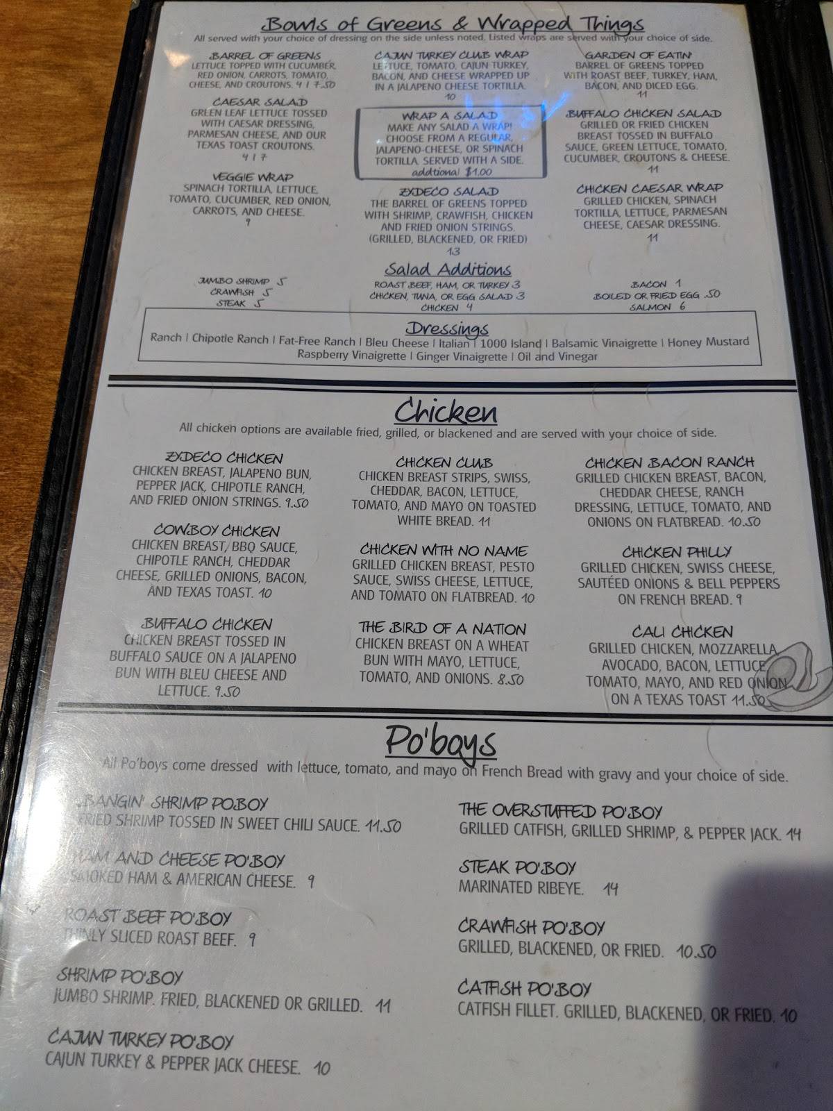 Menu at The Pickle Barrel, Monroe