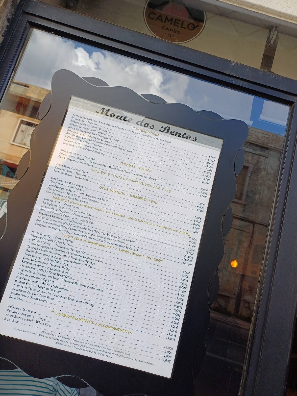 Menu em Monte dos Bentos restaurante, Faro