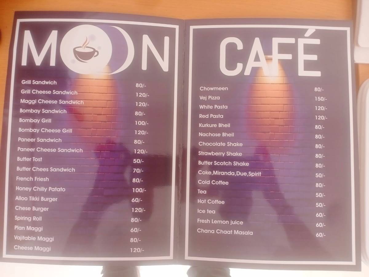 Menu at Moon Cafe - Private Cabin Cafe, Jaipur