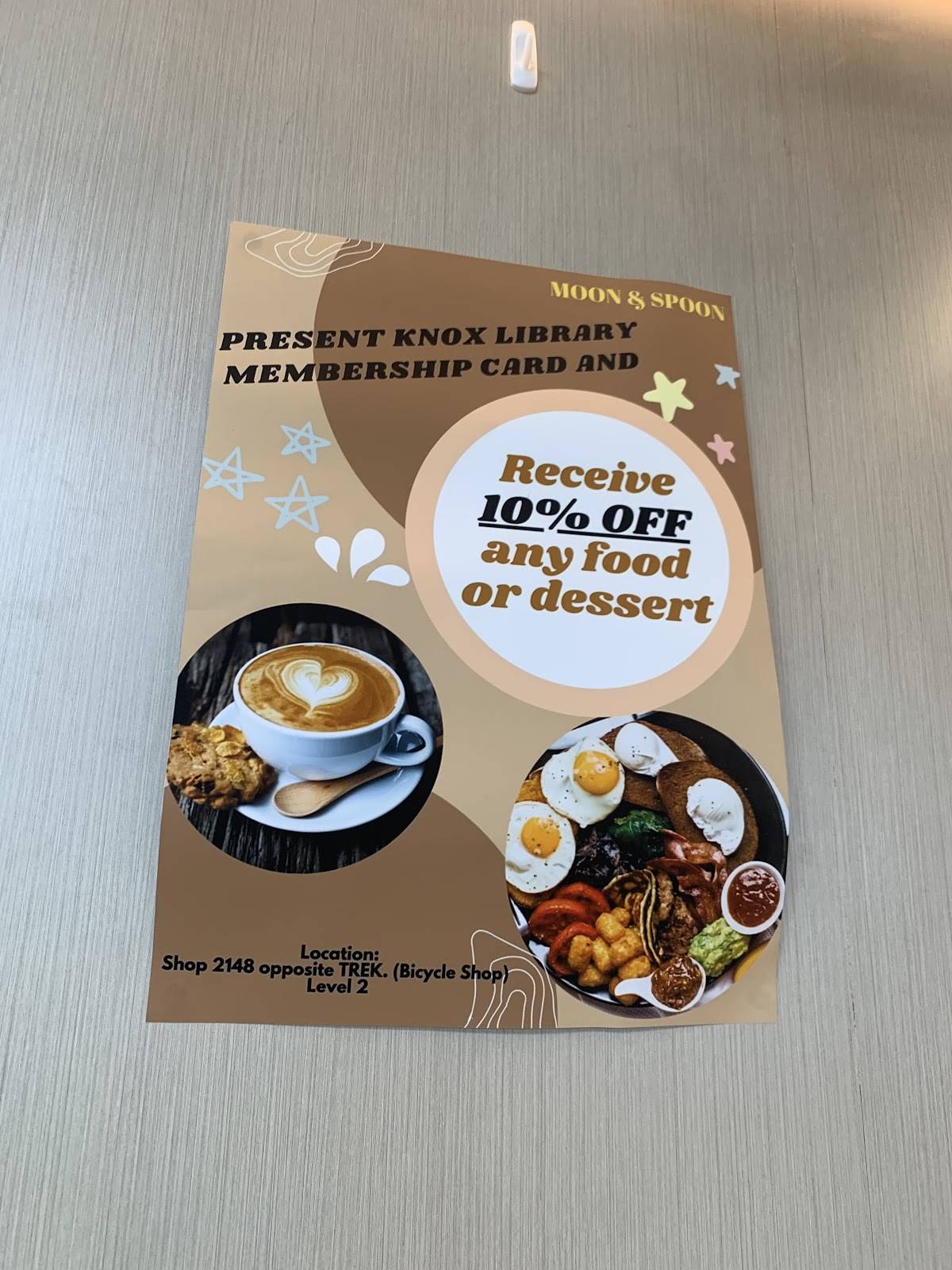 Menu at Moon & Spoon cafe, Wantirna South