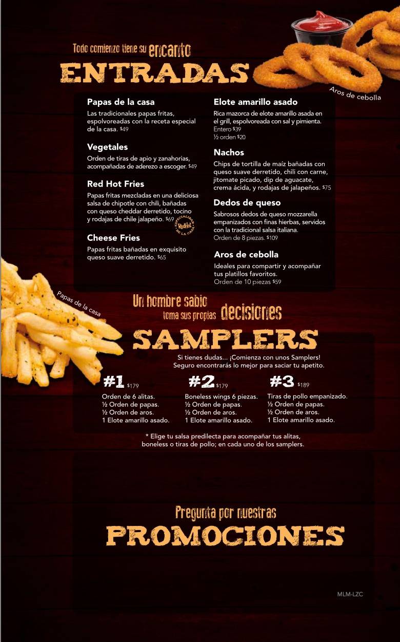 Carta del restaurante Red Hot Grill, Morelia