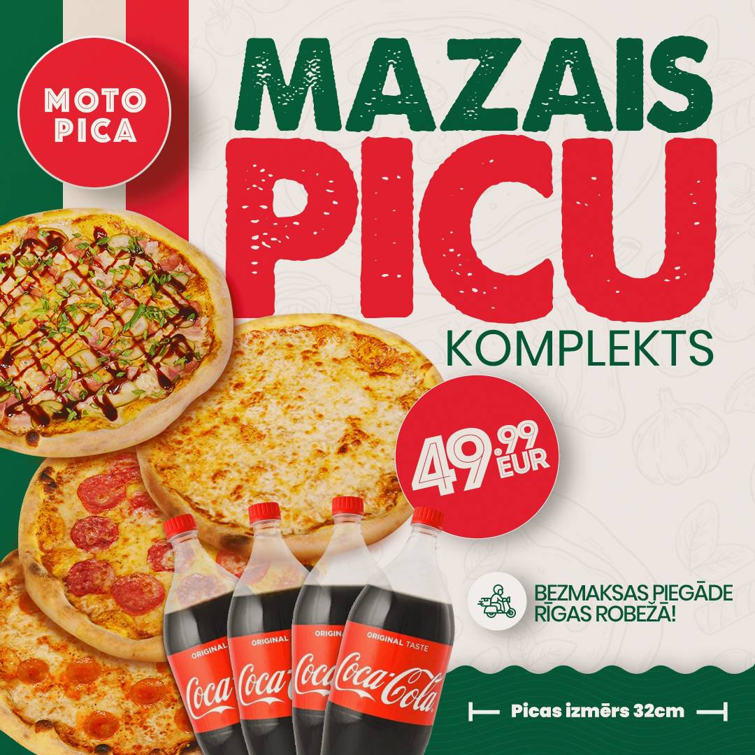 Menu at Moto Pica restaurant, Riga