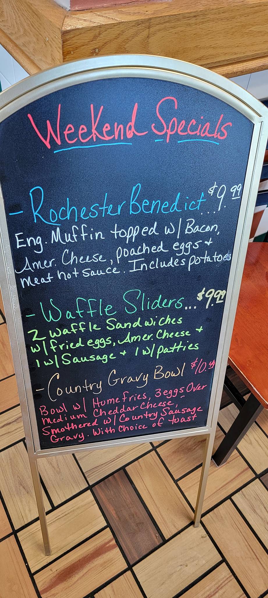 Menu at Mr. Beenz Diner restaurant, Rochester