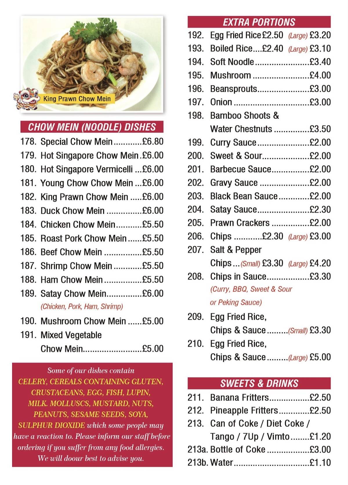 Menu at Mr Chef restaurant, Wolverhampton, 11 Blackhalve Ln