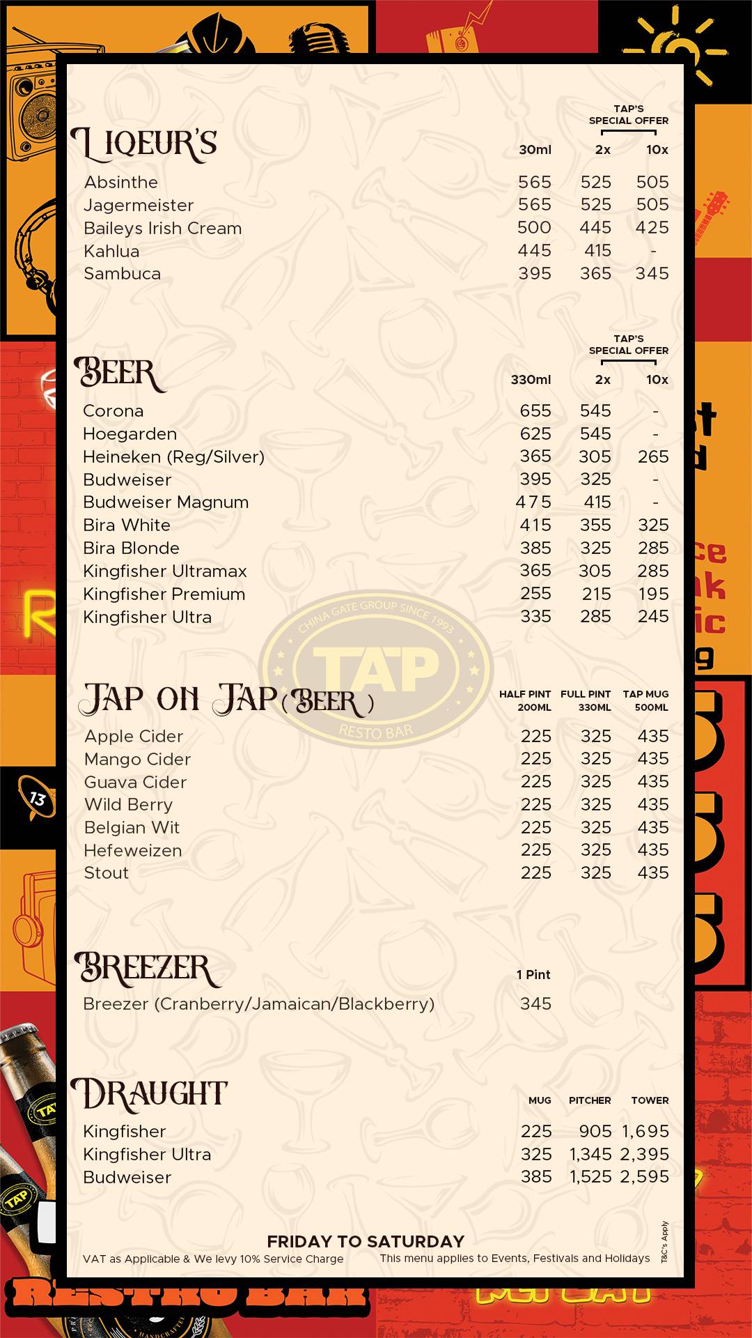 Menu at TAP Resto Bar Andheri West, Mumbai, Cluster_mumbai Suburban_692 ...