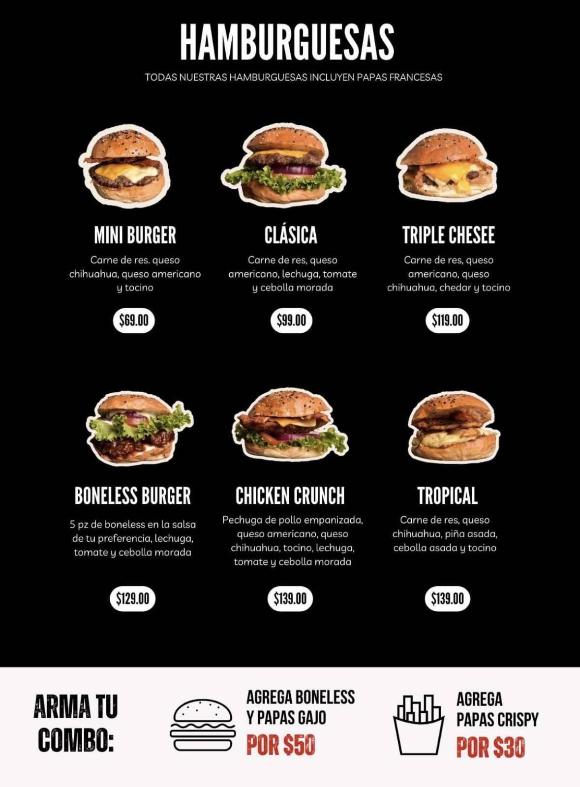 Carta del restaurante Muncher, Guasave