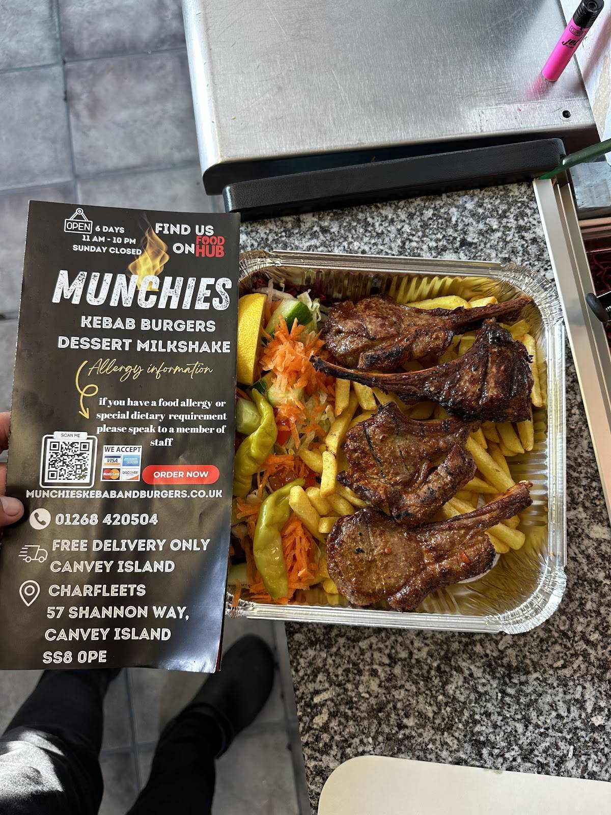 Menu at Munchies Kebab Burger Dessert cafe, Canvey Island, 57 Shannon Way