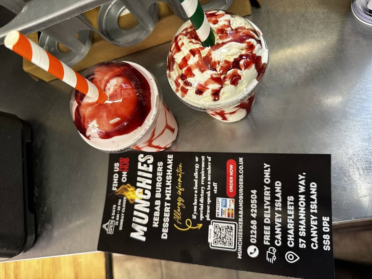 Menu at Munchies Kebab Burger Dessert cafe, Canvey Island, 57 Shannon Way