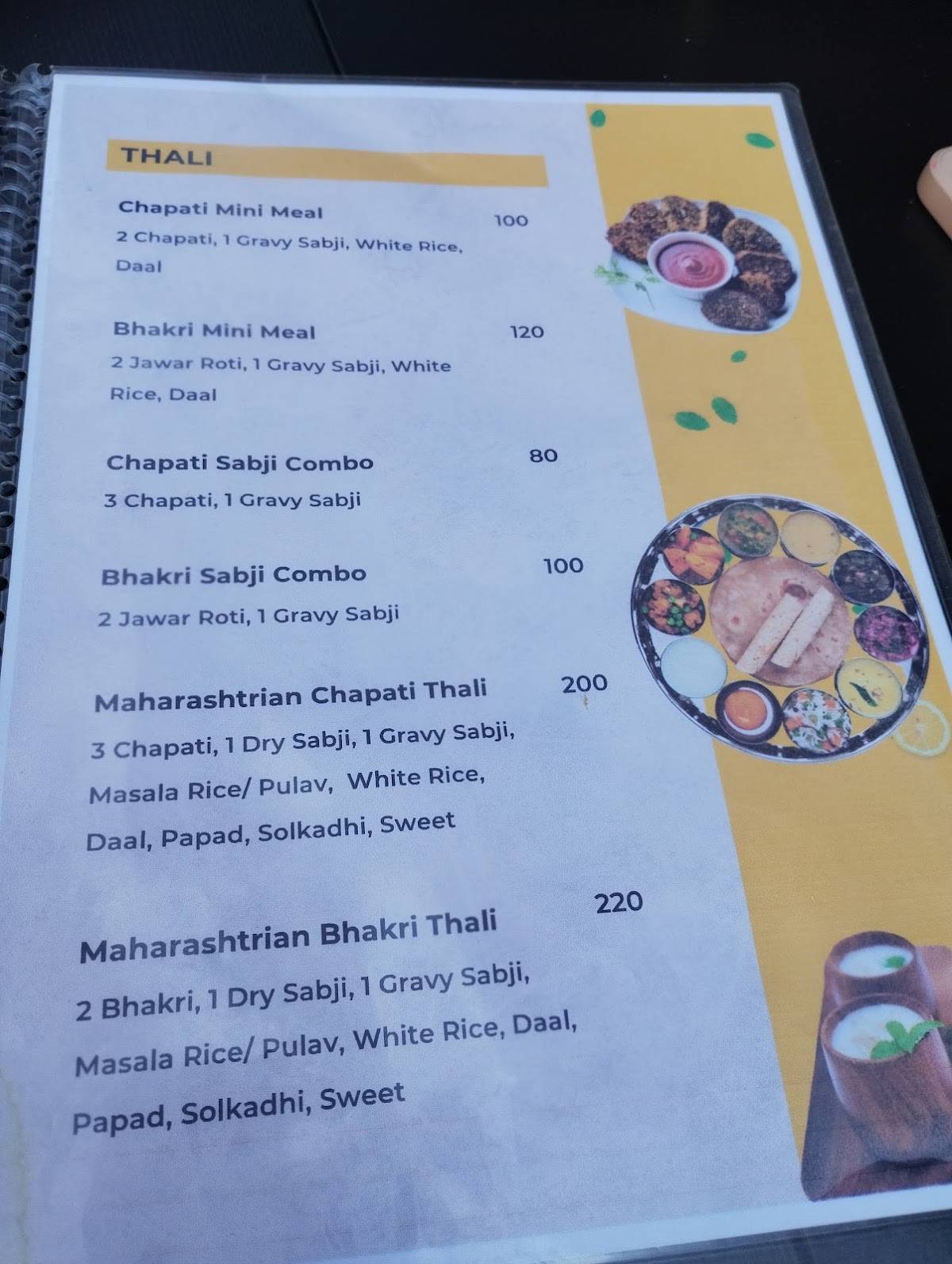 Menu at Muraamba-The Marathi kitchen, Bengaluru