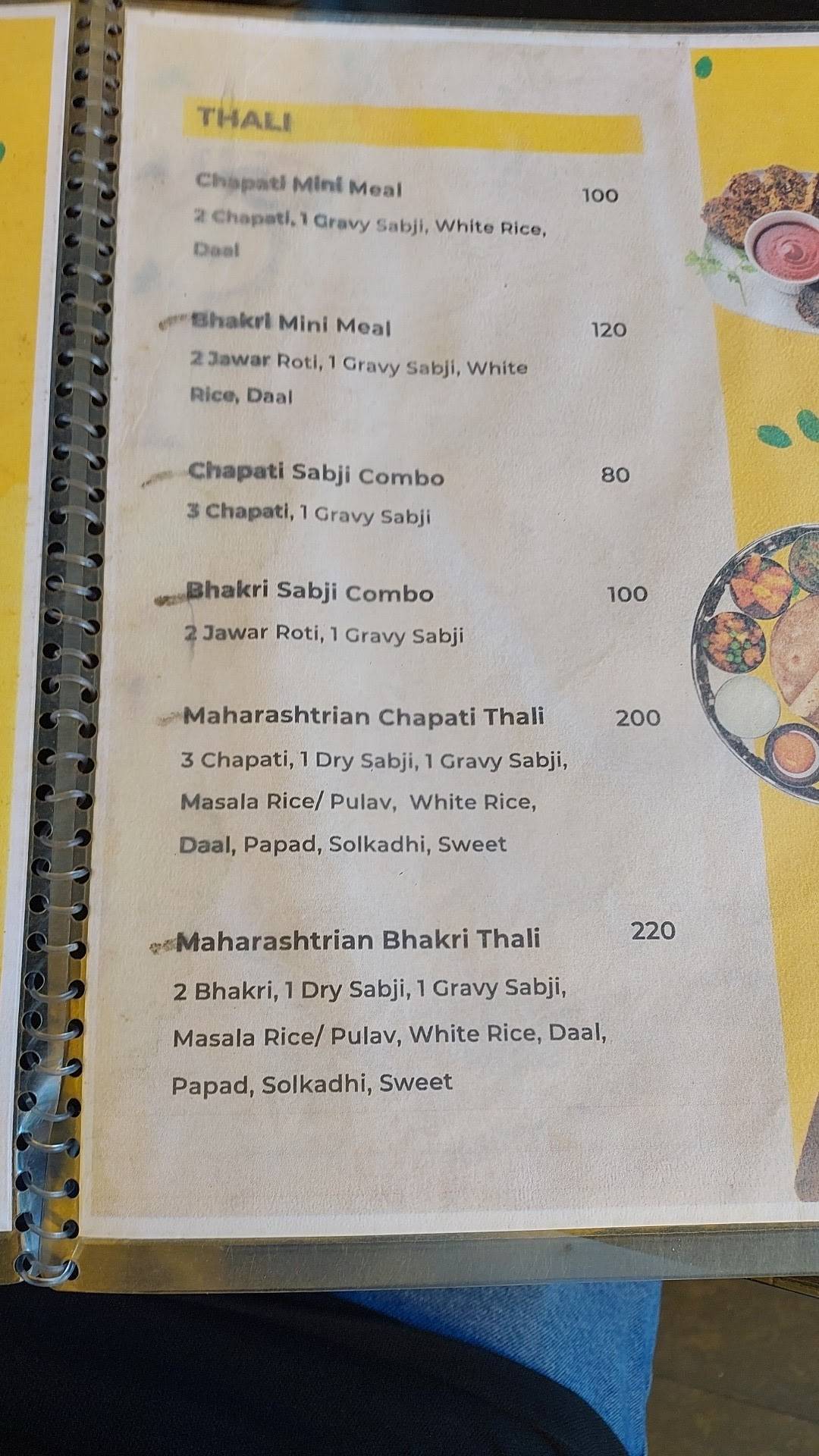 Menu at Muraamba-The Marathi kitchen, Bengaluru