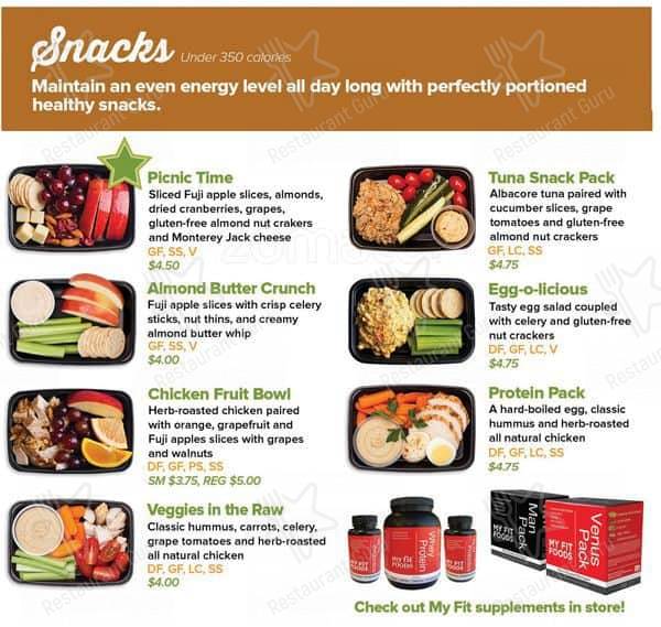 Menu at My Fit Foods restaurant, Plano